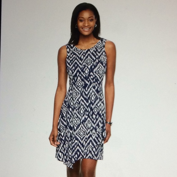 AB Studio | Dresses | Ab Studio Ikat Asymmetrical Shift Dress | Poshmark